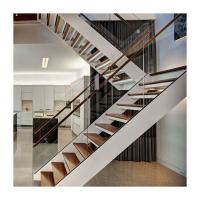 China Contemporary aluminum straight stair design l shape-d wood stairs for sale