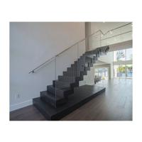 China Contemporary aluminum straight stair design l shape-d wood stairs for sale