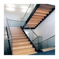 China Contemporary aluminum straight stair design l shape-d wood stairs for sale