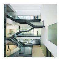China The best carbon steel straight staircase durable wood stairs for sale