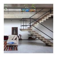 China Manufacturer nterior Straight Granite Stairs special wood railing staircase for sale