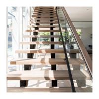 China Manufacturer nterior Straight Granite Stairs special wood railing staircase for sale