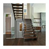 China Simple design straight staircase excellent packing america oak wood stair for sale