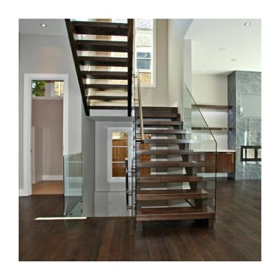 China Simple design straight staircase excellent packing america oak wood stair for sale
