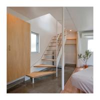 China WilliamArchi fashion design straight stairs rubber wood tread staircase for sale