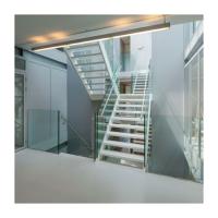 China WilliamArchi fashion design straight stairs rubber wood tread staircase for sale