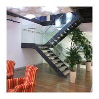 China WilliamArchi fashion design straight stairs rubber wood tread staircase for sale