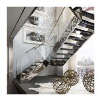 China Excellent quality metal used straight stairs modern wooden staircase for sale