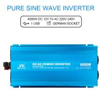 China 54x25.5x10.3CM 4KW Pure Sine Wave Power Inverter Aluminum Material for sale