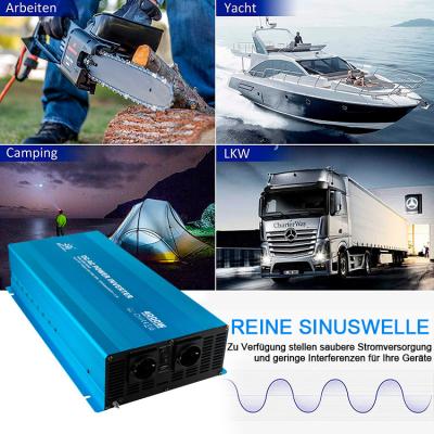 China 54x25.5x10.3CM 4KW Pure Sine Wave Power Inverter Aluminum Material for sale