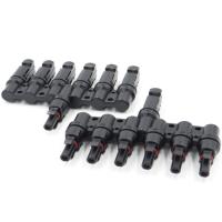 China MC4 1000V DC T Branch Solar Panel Male Female Connectors Moistureproof for sale