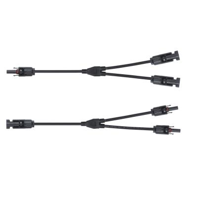 China IP67 Y Branch Solar Panel Connectors 1000V DC Tin Plated Copper Material for sale