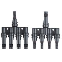 China IP68 Moistureproof MC4 T Branch Connector , Multiscene Solar Panel DC Connector for sale