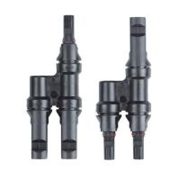 China 2 Way T Branch Solar Panel Connectors Waterproof PPO Material for sale