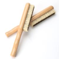 China Beechwood Boar Bristle Wooden Scrub Brush With Long Handle  Lightweight for sale