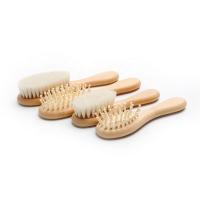 China Customized Wood Baby Brush Set With Soft Bristles Natural Goat Hair 4Pcs for sale