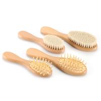 China Modern Goat Bristle Brush Wooden Baby Brush And Comb Set For Newborns for sale