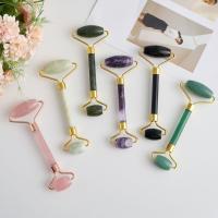 China Jade Stone Rose Quartz Face Body Roller Body Guasha Tool For Massage SPA Beauty Tool for sale