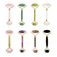 China Jade Stone Rose Quartz Face Body Roller Body Guasha Tool For Massage SPA Beauty Tool for sale