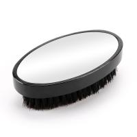 China Beard Brush With Mirror Soft or Medium Hard Boar Bristle Wooden Handle for Men for sale