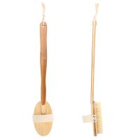 China Bristle Sisal Custom Logo Wooden Shower Brush  For Exfoliation And Skin Care for sale