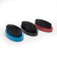 China Customize Beard Brush With Mirror Natural Wood Medium Mixed Boar Bristle Brush for sale