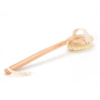 China Vegan Sisal Body Dry Brush Detachable Natural Beechwood Long Handle for sale