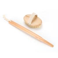 China Vegan Sisal Body Dry Brush Detachable Natural Beechwood Long Handle for sale