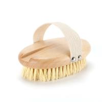 China Vegan Sisal Body Dry Brush Detachable Natural Beechwood Long Handle for sale