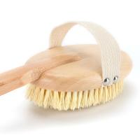 China Vegan Sisal Body Dry Brush Detachable Natural Beechwood Long Handle for sale