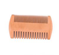 China Double Sides Mens Wooden Beard Comb Wooden Mustache Comb Custom Logo for sale