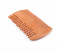 China Double Sides Mens Wooden Beard Comb Wooden Mustache Comb Custom Logo for sale