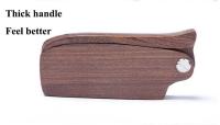 China Black Walnut Handle Folding Wood Comb Beard Folding Comb 18.5*3.6cm for sale