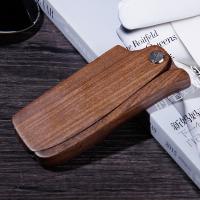 China Black Walnut Handle Folding Wood Comb Beard Folding Comb 18.5*3.6cm for sale