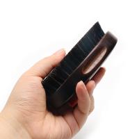 China Retro Oval Wooden Beard Care Brush With 100% Natural Boar Hair for sale