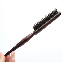 China Customer Logo Wooden Teasing Back Salon Hair Brush Comb Hairdressing Styling Tools for sale