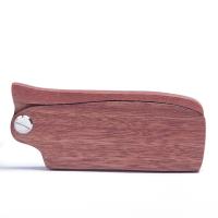 China Anti Static Sandalwood Foldable Beard Comb Folding Mustache Comb for sale