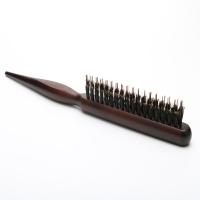 China Customer Logo Wooden Teasing Back Salon Hair Brush Comb Hairdressing Styling Tools for sale