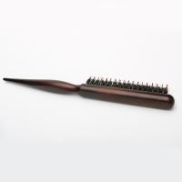 China Customer Logo Wooden Teasing Back Salon Hair Brush Comb Hairdressing Styling Tools for sale