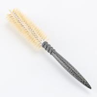 China Natural Color Wood Handle Hair Brush Blow Dry Heat Resistant Rolling Curly Hair Brush for sale
