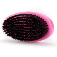 China Rose Red Wave Brush For 360 Nylon Mixed Medium Boar Bristle Curved Durable Hair Brush for sale