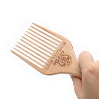 China African Pro Wooden Hair Pick Comb For Curly Afro Hair Styling Wide Teeth Gear for sale