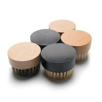 China Customized Boar Bristle Beard Brush Round Men Moustache Brush Durable for sale