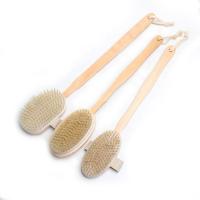 China Beech Wood Sisal Bristles Exfoliating Dry Brush For Dry Skin Cleansing for sale