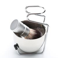 China Home Iron Bowl Soft Boar Bristle Beard Shaving Set With Aluminum Alloy Handle for sale