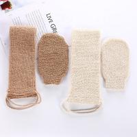 China Custom Loofah Bath Brush Exfoliating Body Brush Glove Sisal Sponge for sale