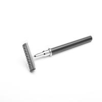 China Custom Men Hair Whisker Brush Metal Stand Razor Holder Barber Beard Brush Shaving Set for sale