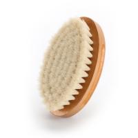 China Customized Color 360 Curved Soft Goat Bristle Men Beard Cleaning Brush Laser Customized for sale