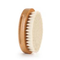 China Customized Color 360 Curved Soft Goat Bristle Men Beard Cleaning Brush Laser Customized for sale