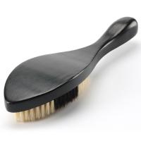 China Men'S Two Color Beard Trimming Brush With Beech Wood Handle And Boar Bristles for sale